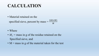 Powders fineness determination | PPTX