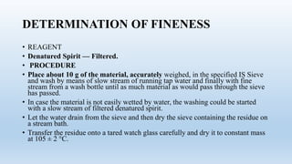 Powders fineness determination | PPTX