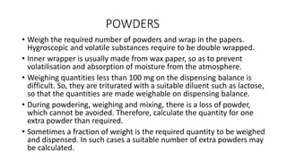 Powders Presentation.pptx powders presentation | PPTX