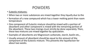 Powders Presentation.pptx powders presentation | PPTX
