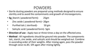Powders Presentation.pptx powders presentation | PPTX