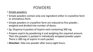 Powders Presentation.pptx powders presentation | PPTX