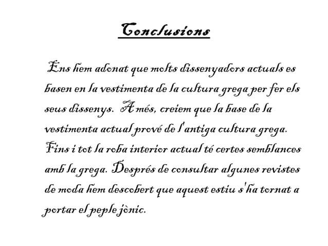 Vestiments de la cultura grega i l'actual | ODP