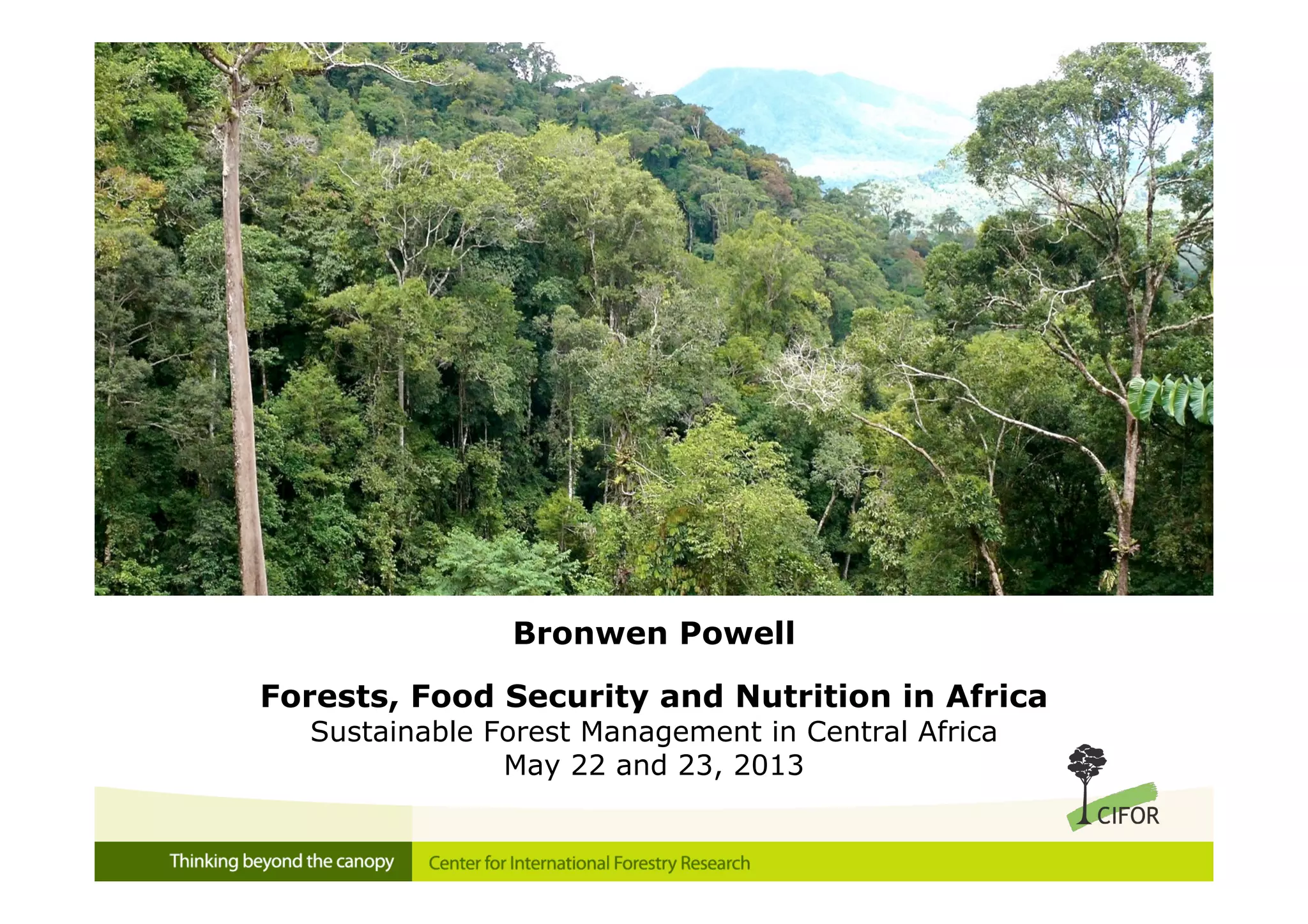 Forests, Food Security and Nutrition in Africa | PDF