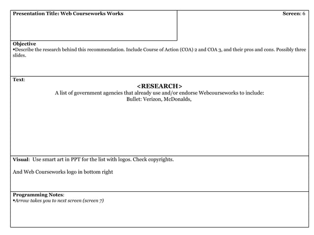Powell lynetta storyboard_week9 | PPT