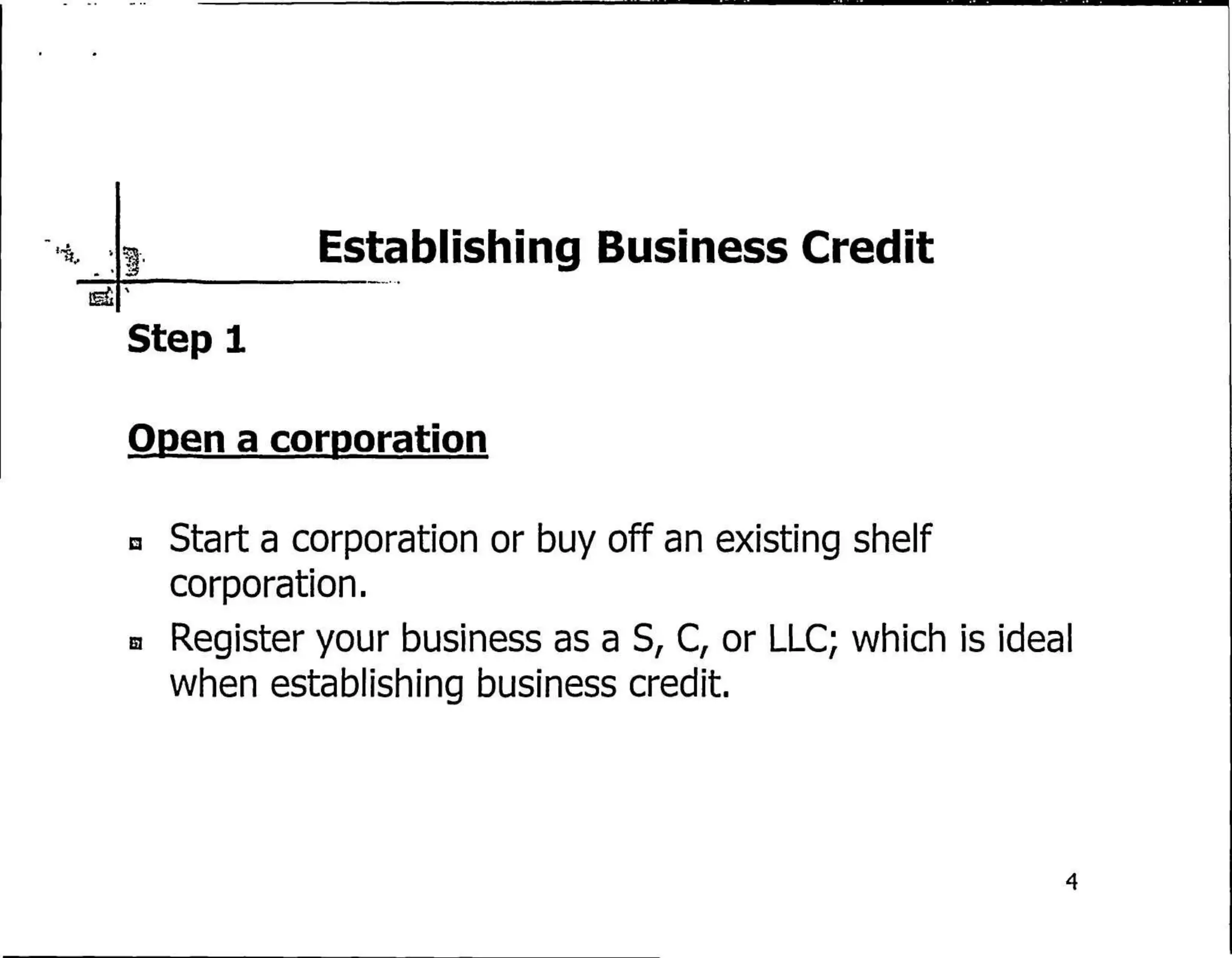 Establishing Business Credit | PPT