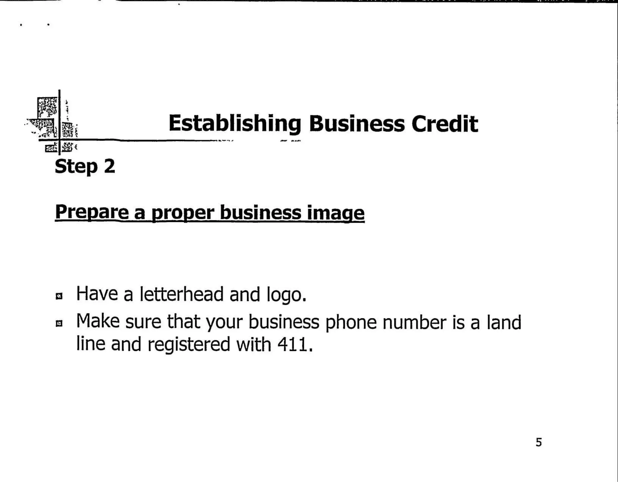 Establishing Business Credit | PPT