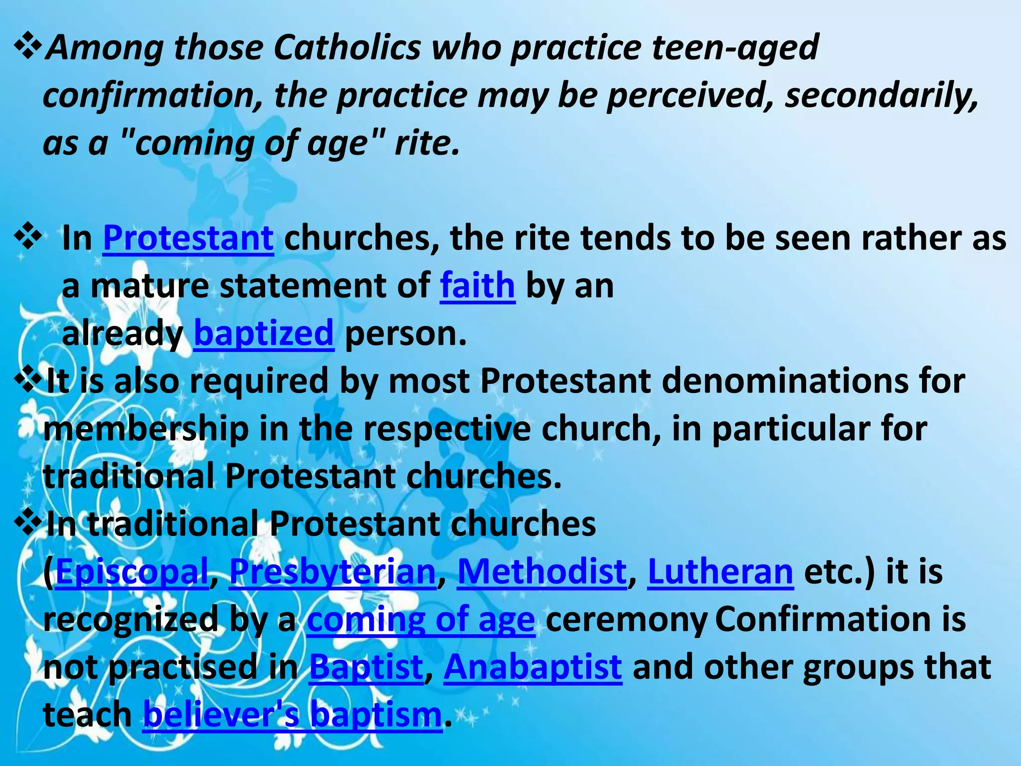 The Sacrament of Confirmation | PPTX