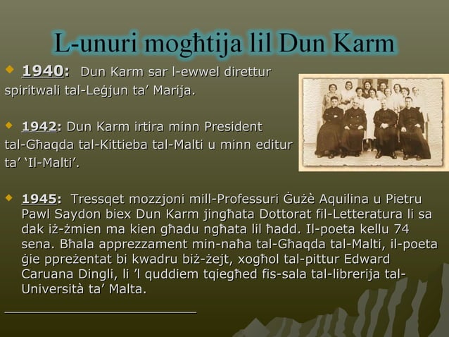 Powepoint ta’ dun karm(fronter) | PPT