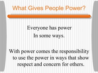 Power in relationships | PPT