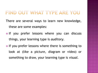 Which type of learner are you? | PPTX