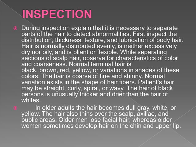 Assessment on Skin, Hair & Nails / HEENT | PPTX
