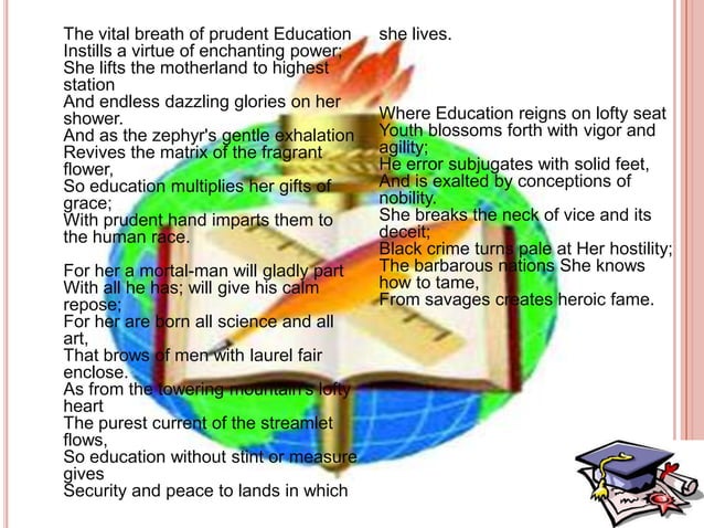 Through Education Our Motherland Receives Light | PPTX | Poetry | Books ...