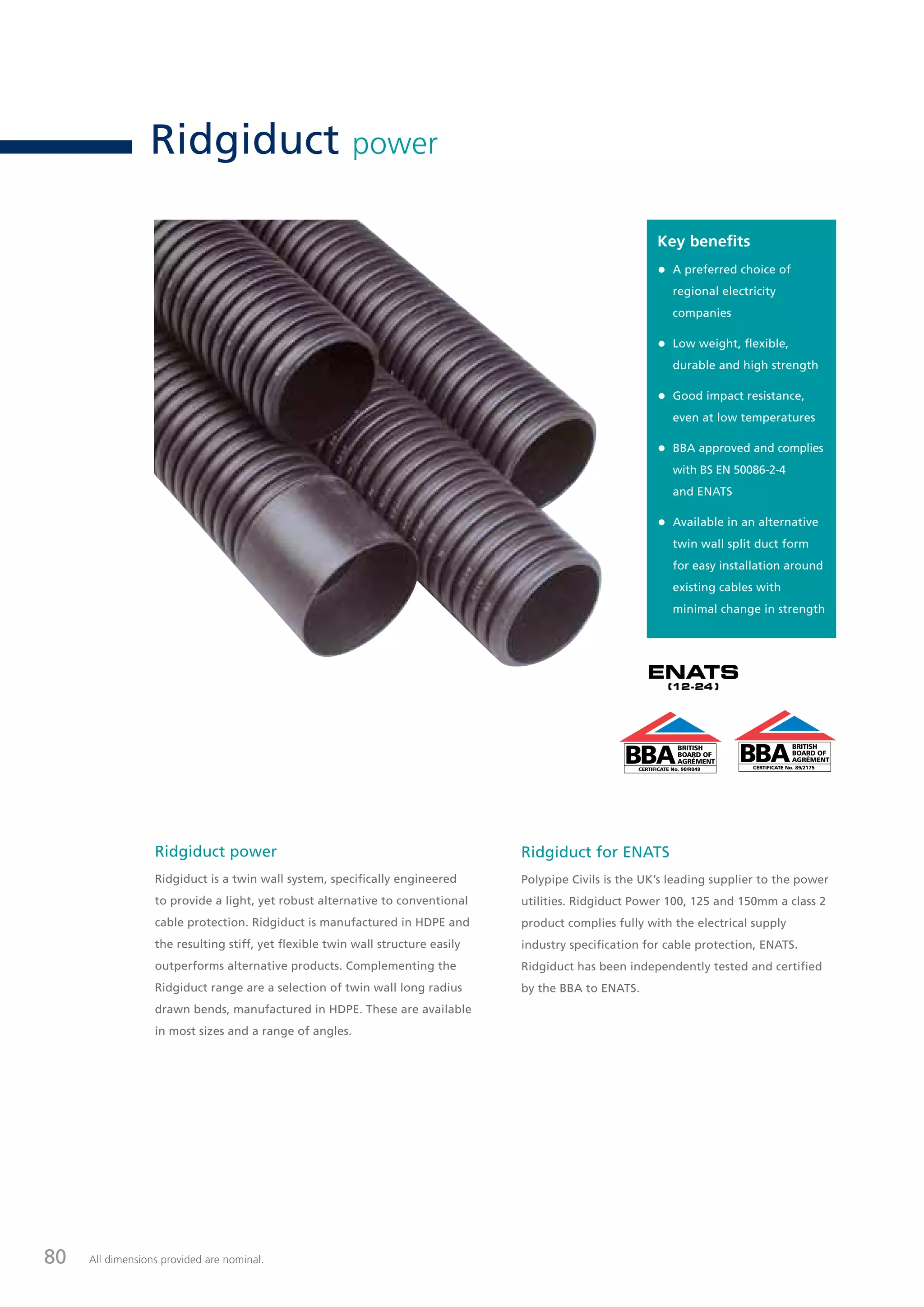 Polypipe Cable Ducting - Polyduct Power Cable Ducting | PDF