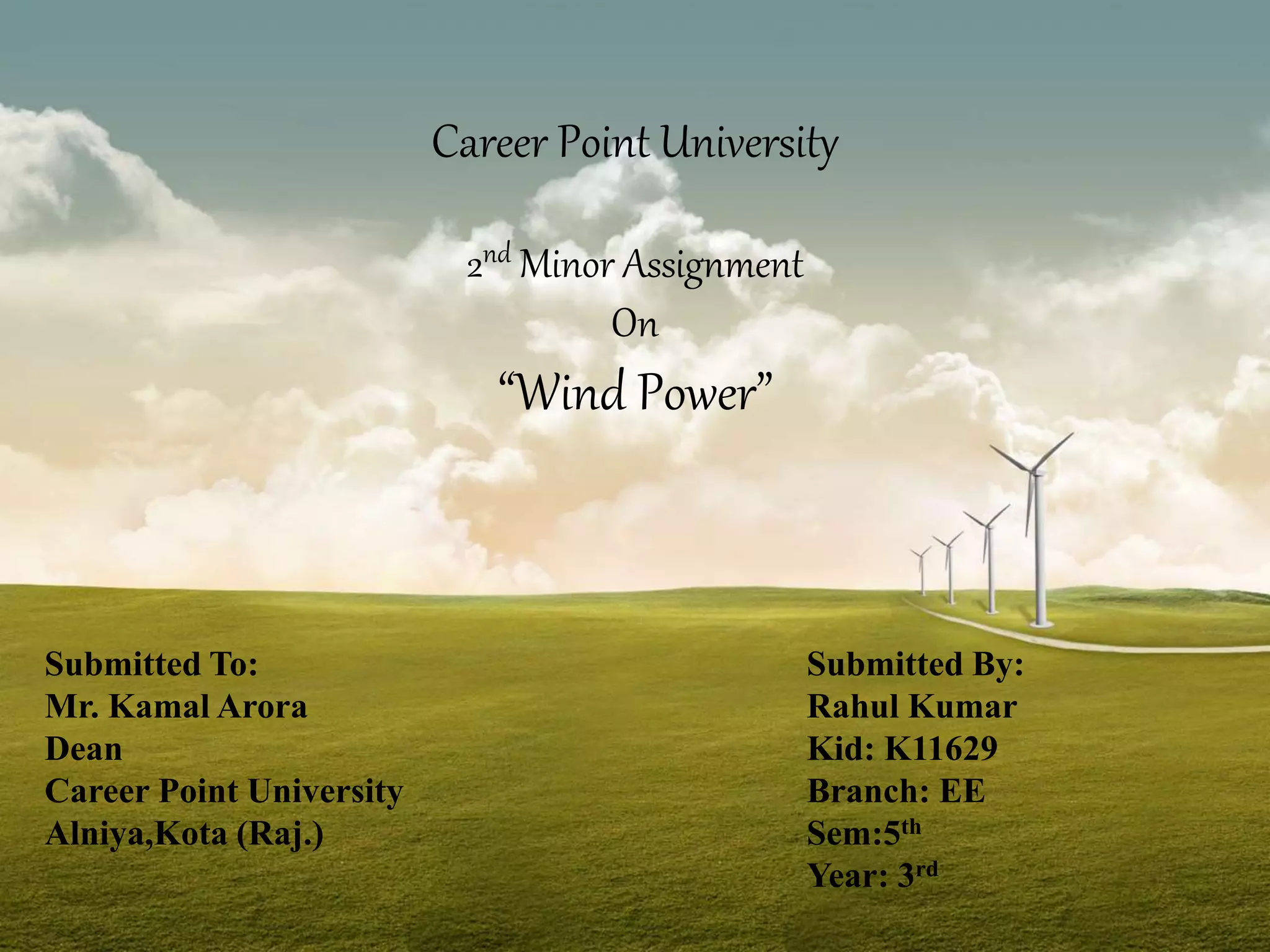 Wind Power Plant | PPT