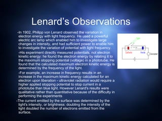 PHOTOELECTRIC EFFECT | PPT