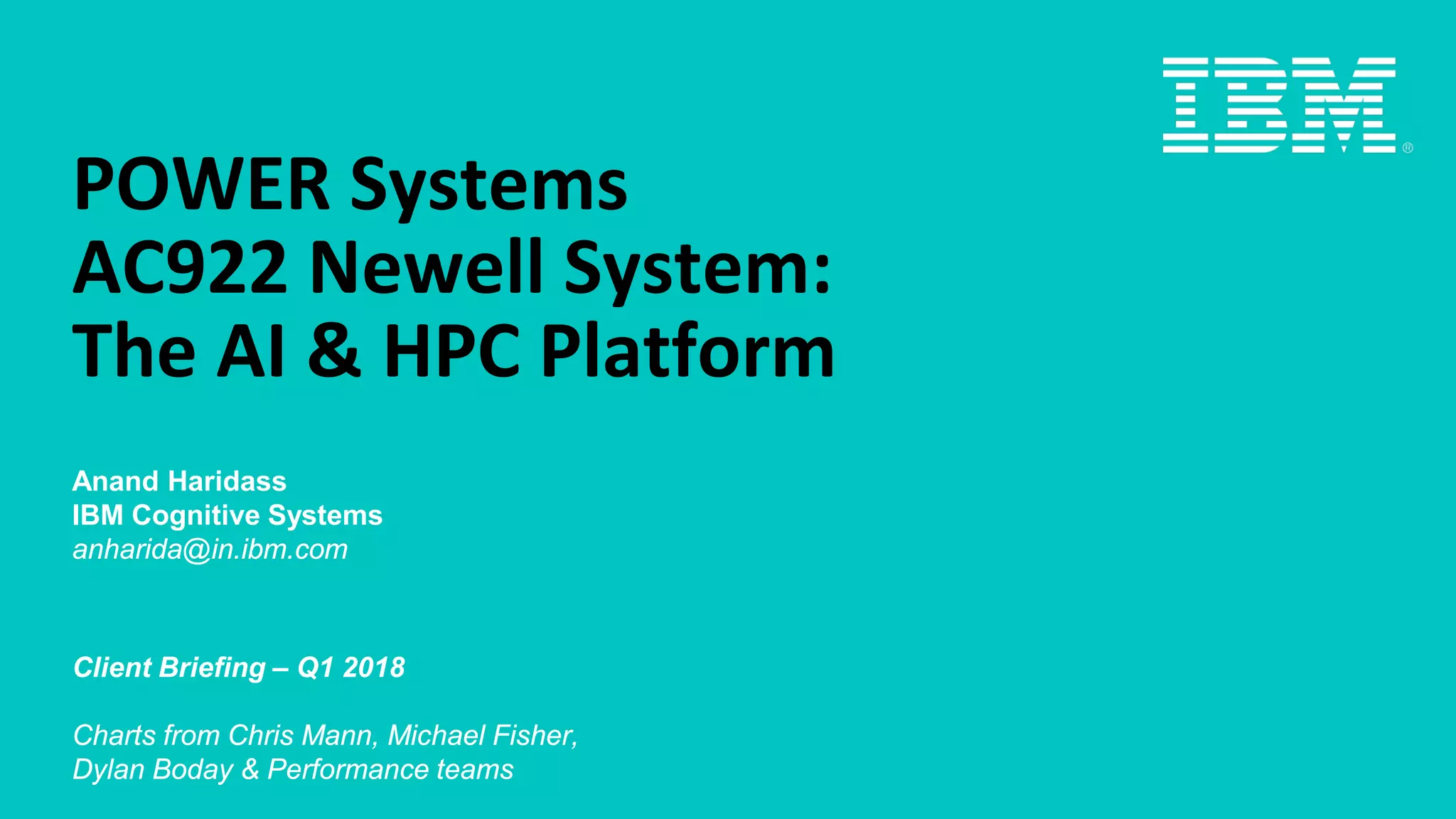POWER9 AC922 Newell System - HPC & AI | PPT