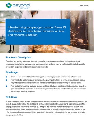 Power BI Dashboards For Resource Management | PDF