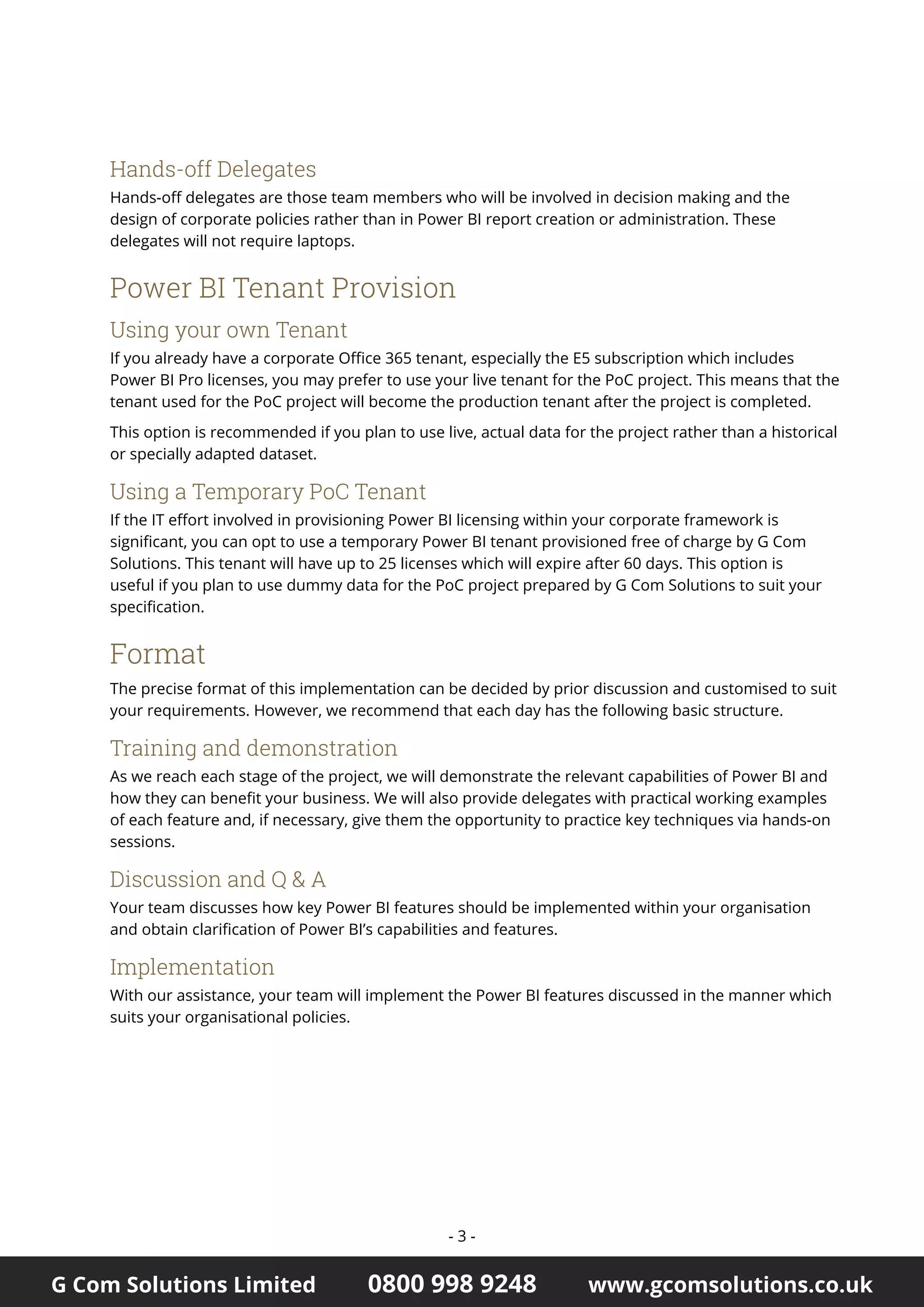 Power bi proof of concept | PDF