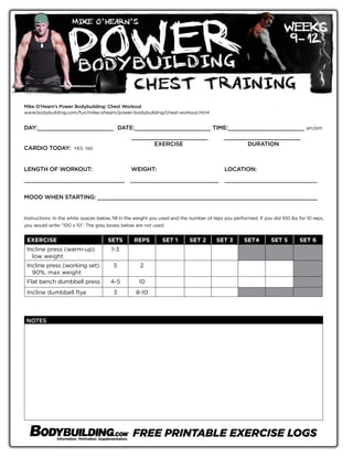 Power bodybuilding-12-week-logs | PDF