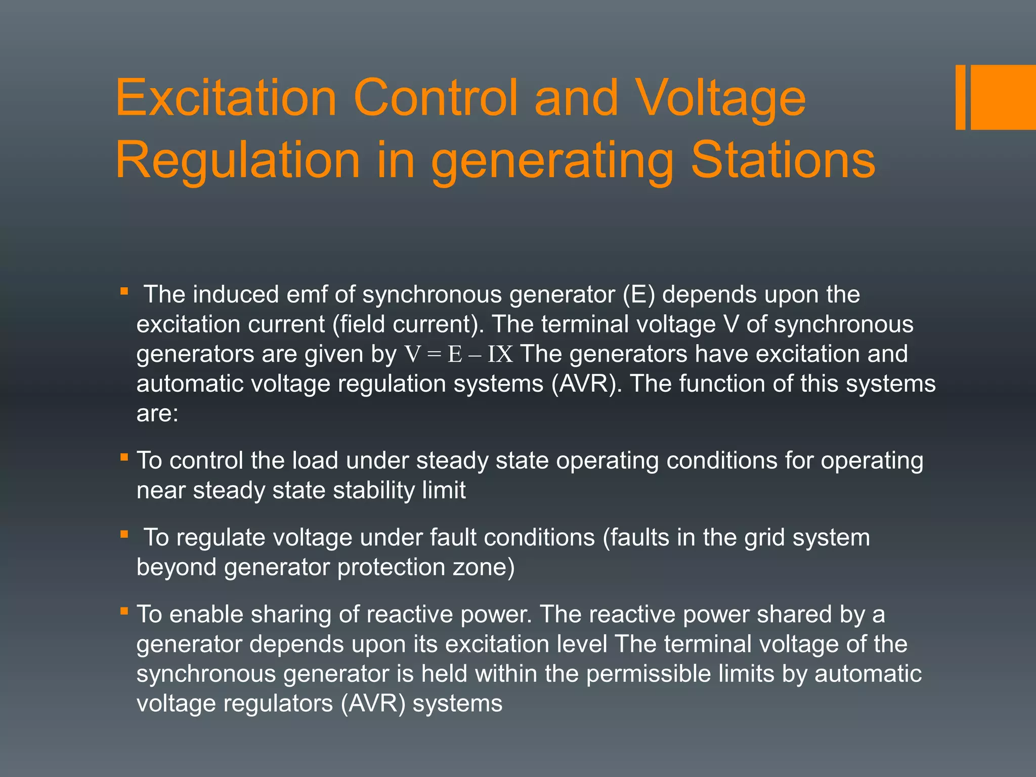 Power control in power systems | PPT