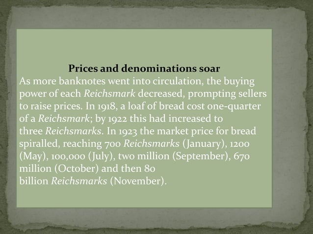 The hyperinflation of 1923 in Germany | PDF