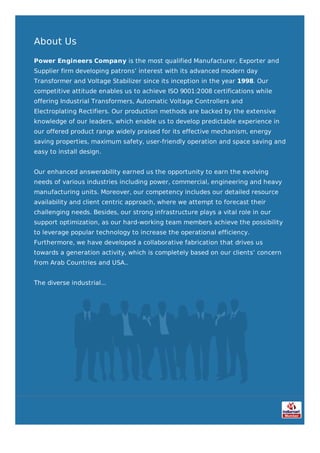 Power engineers-company | PDF