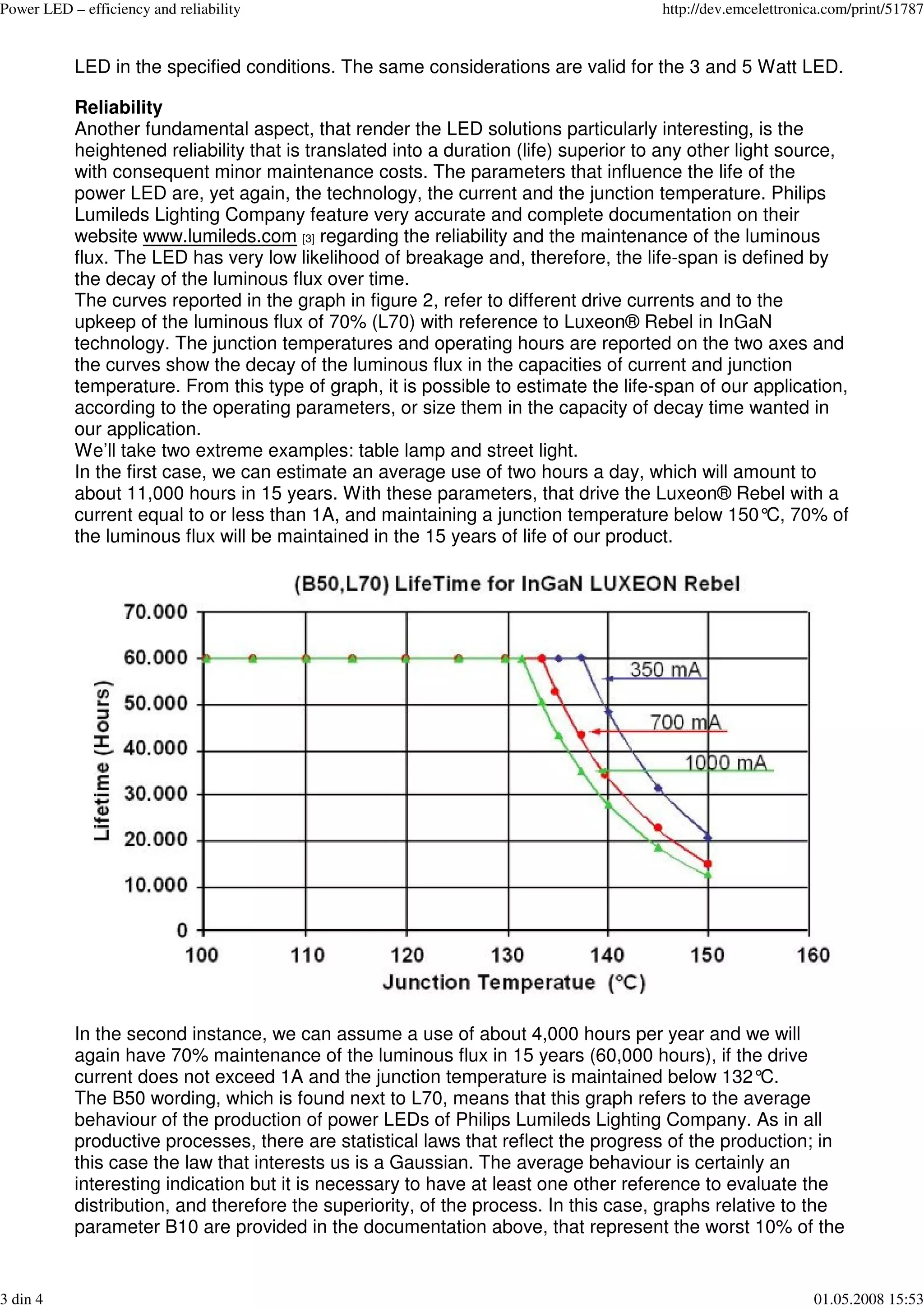 Power Led – Efficiency And Reliability | PDF