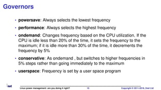Linux power management: are you doing it right? | PPT