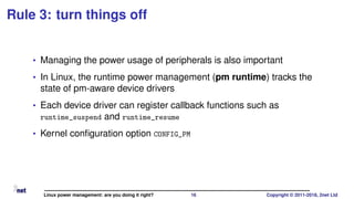 Linux power management: are you doing it right? | PPT