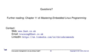 Linux power management: are you doing it right? | PPT