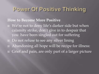 Power Of Positive Thinking | PPT