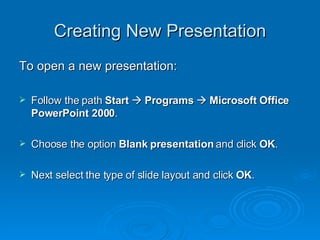 Power Point 2000 Basics | PPT