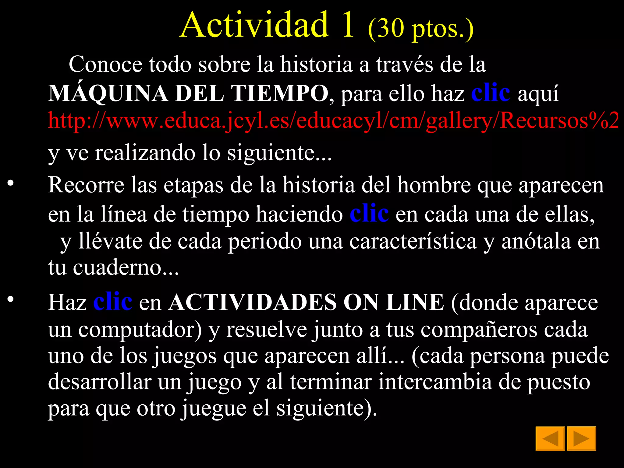 Conociendo la Historia (Actividades para 2º ciclo básico). | PPT