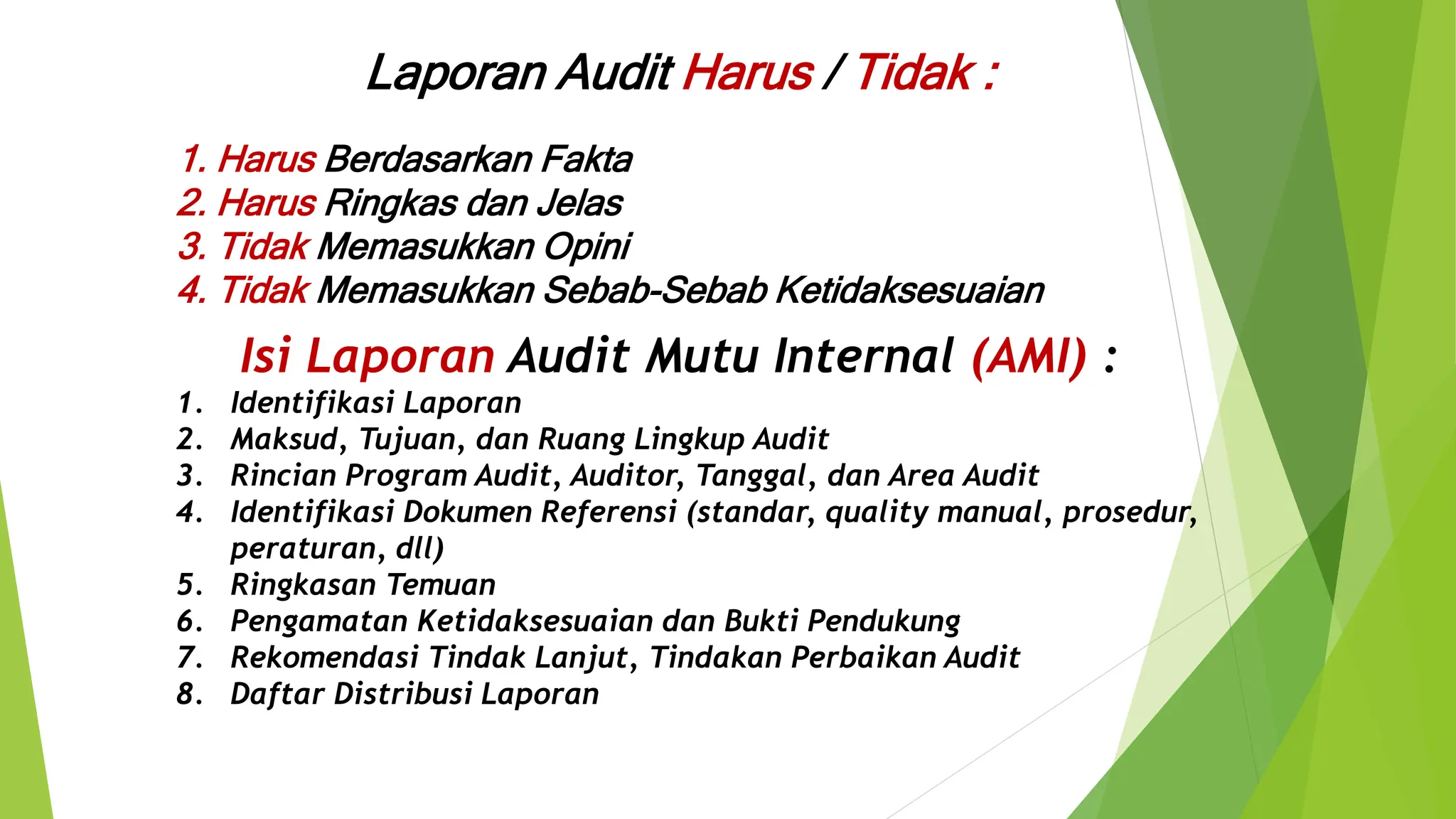 Materi Pedoman Pelaksanaan Audit Mutu Internal | PPTX