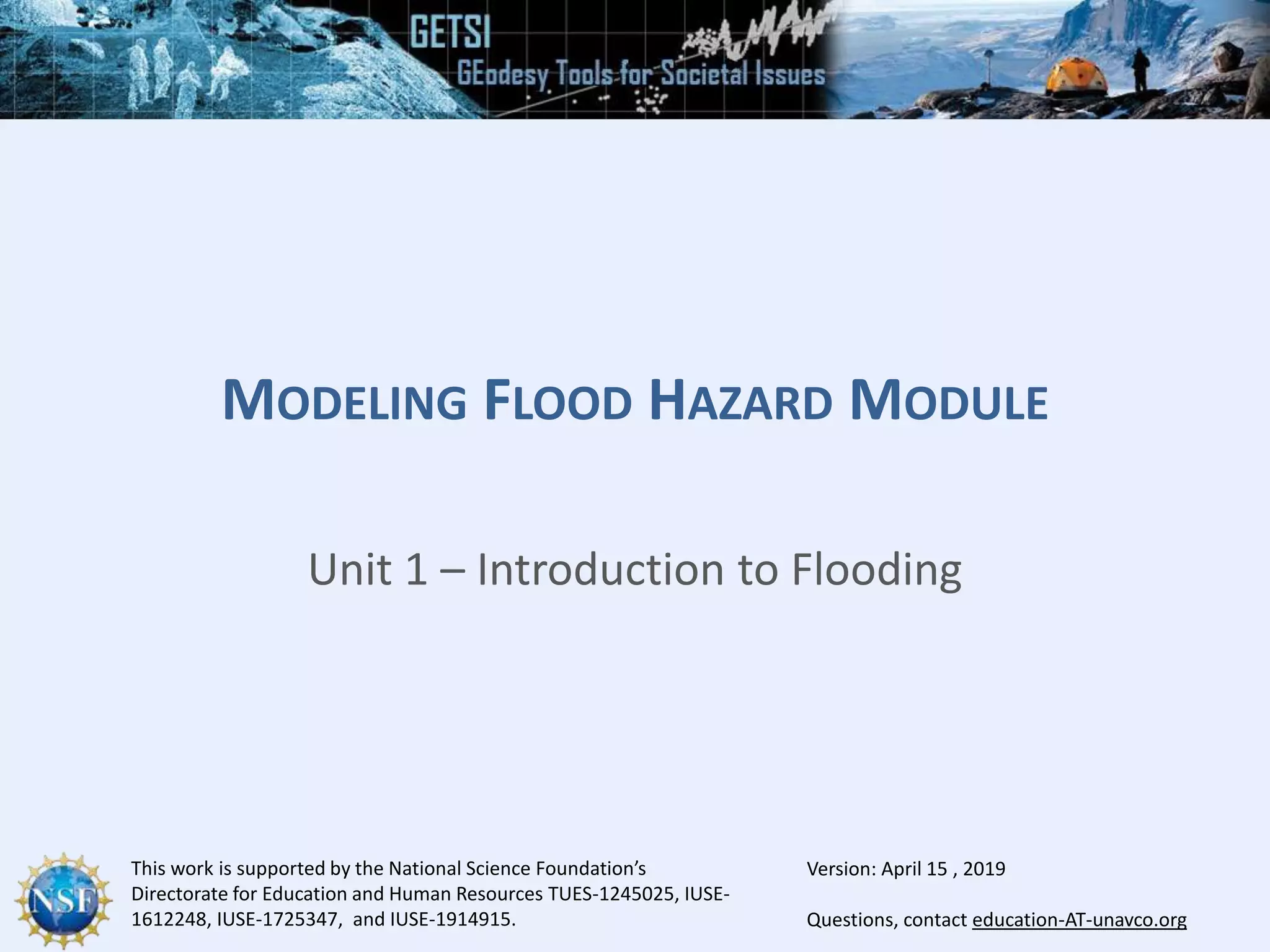 Unit 1 Introduction to Flooding Presentation | PPT