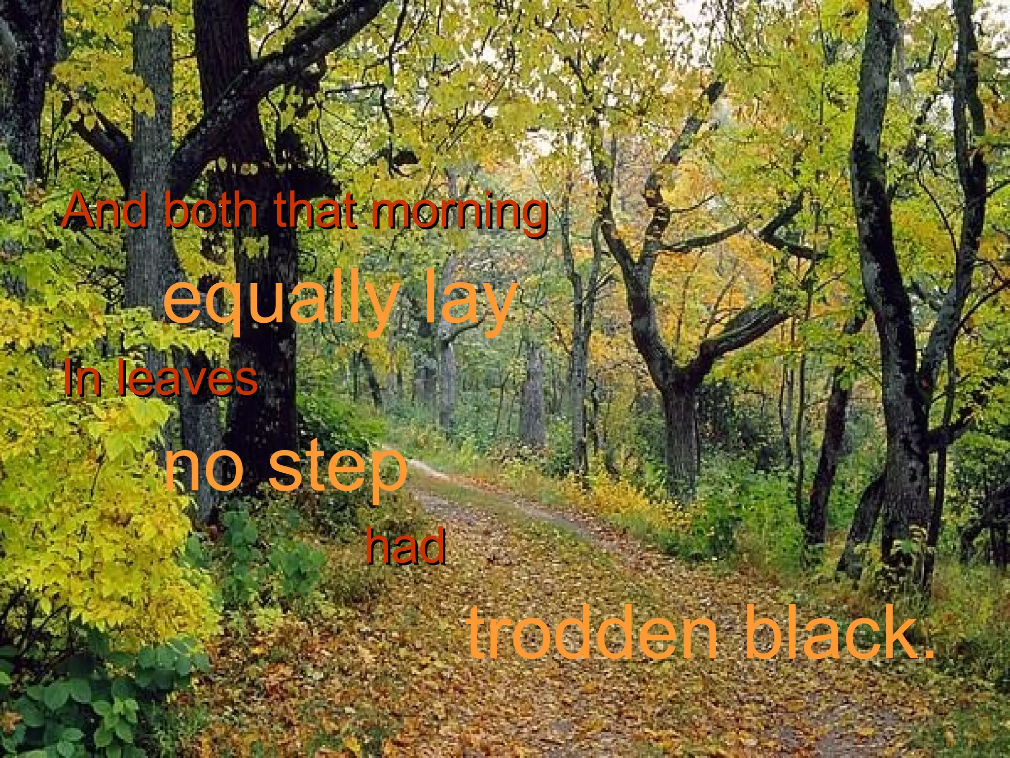 Power Point The Road Not Taken | PPT