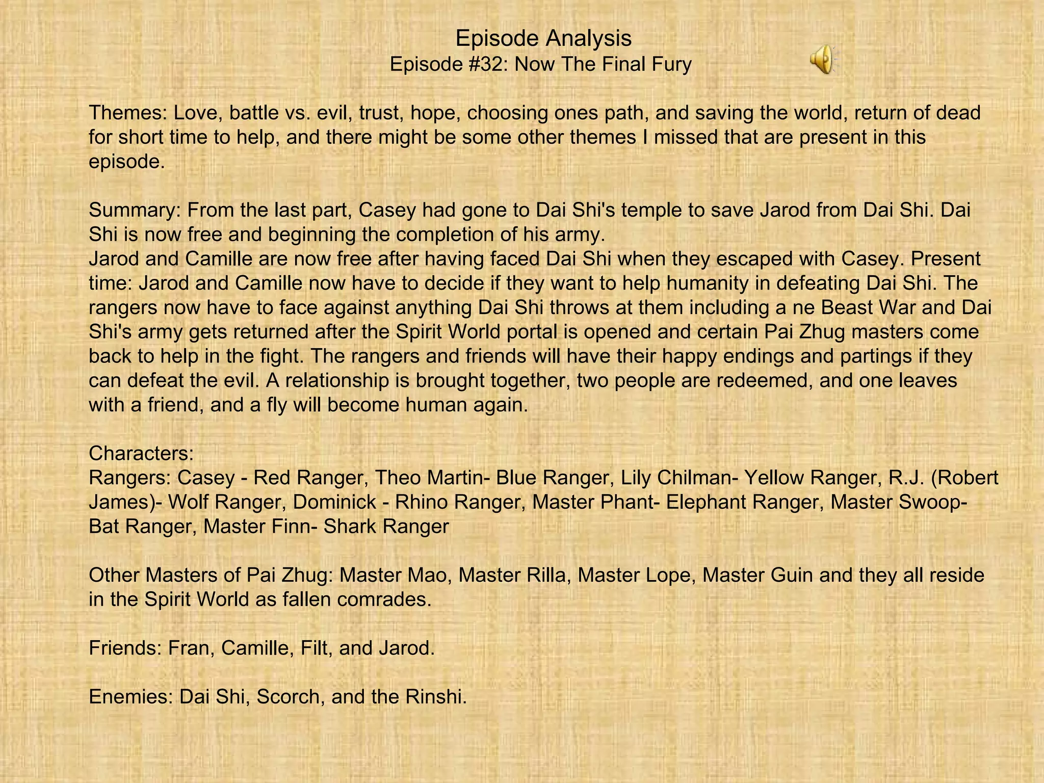 Power Rangers Jungle Fury | PPT