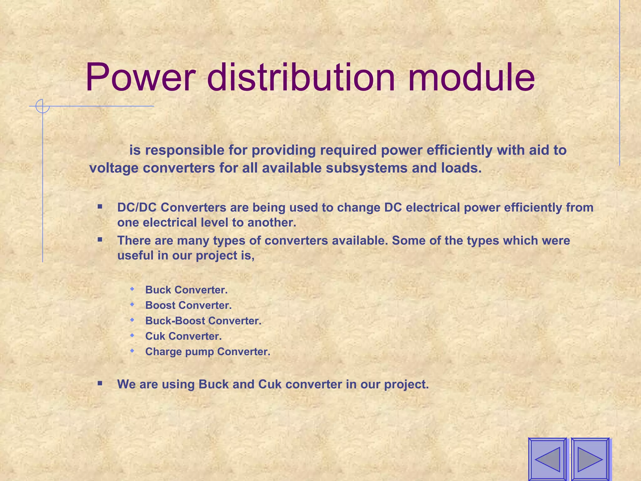 Power Supply Management System Of A Small Satellite By Wajid | PPT