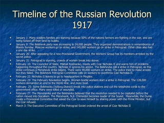 Russian Revolution Timeline