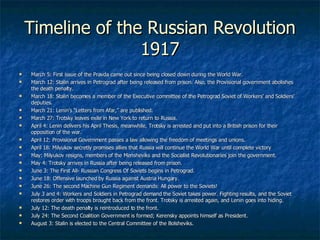 Russian Revolution 1917 Timeline