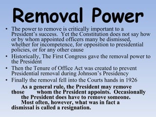 Power To The President | PPT | Political Issues & policy | Politics