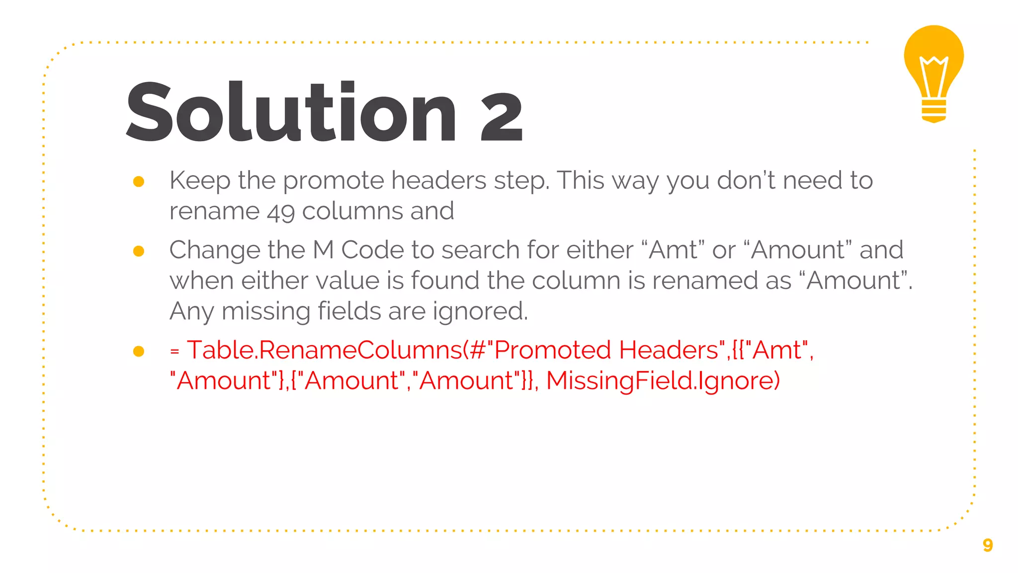 Power ups non standard column names | PPTX