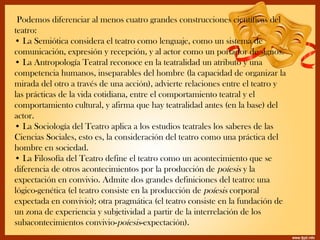 Introducción al teatro y la dramaturgia escrita | PPT