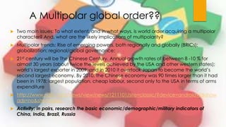 Power and 21st century world order | PPTX