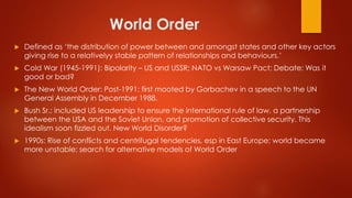 Power and 21st century world order | PPT