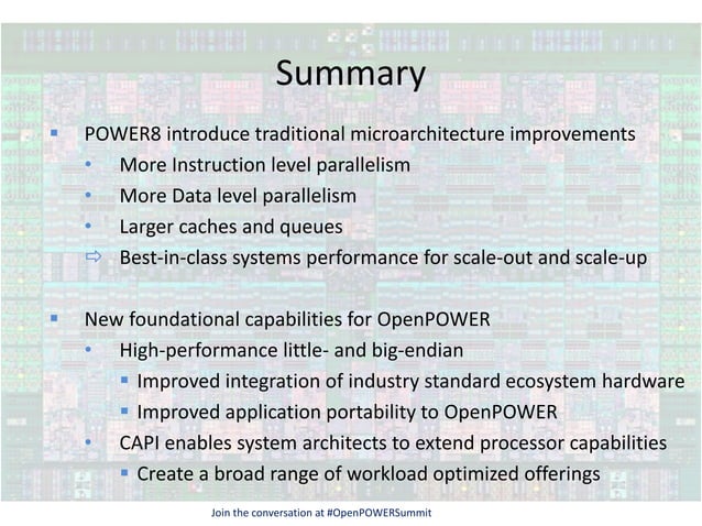 IBM POWER8: The first OpenPOWER processor | PPT