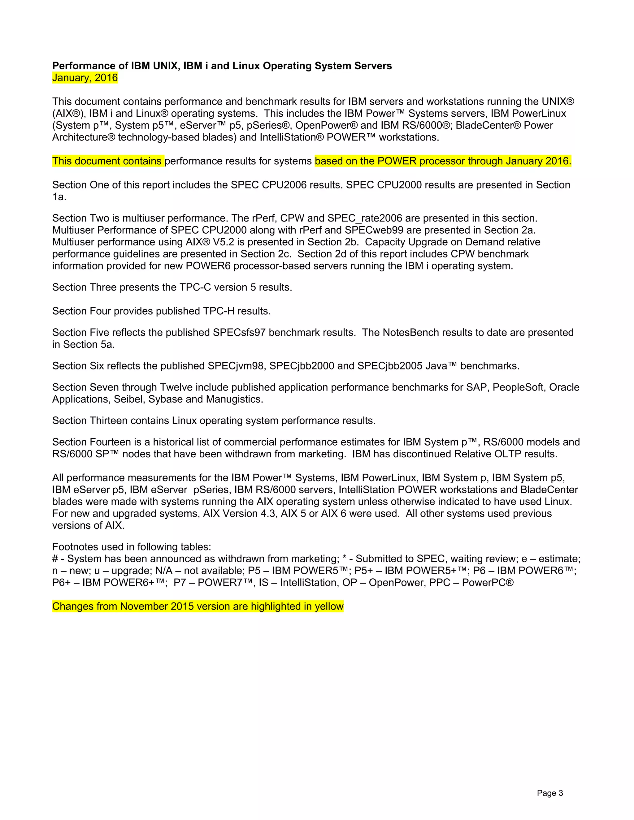 Ibm Power Systems Performance Report Pdf Operating Systems