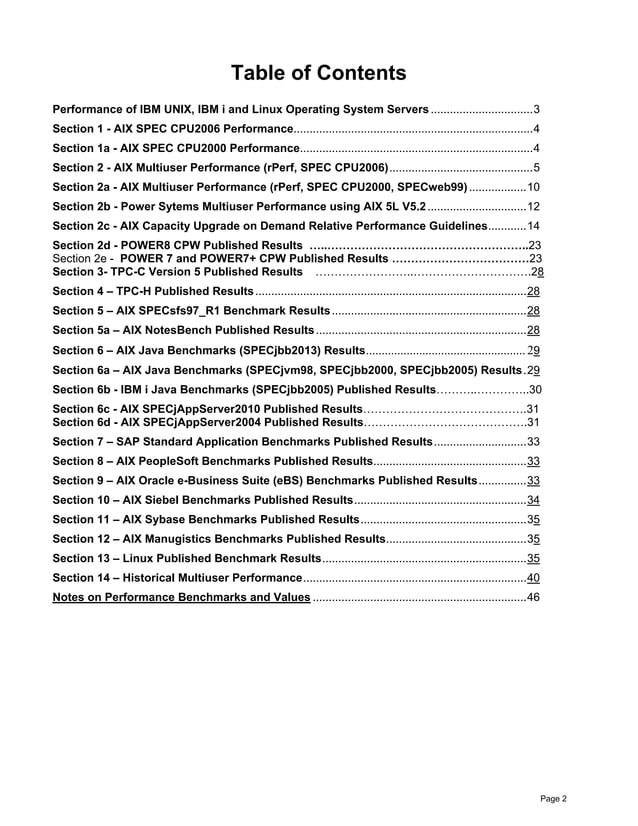 Ibm Power Systems Performance Report Pdf Operating Systems