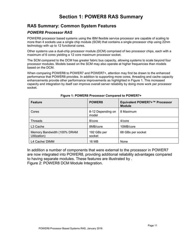 IBM POWER8 Processor-Based Systems RAS | PDF